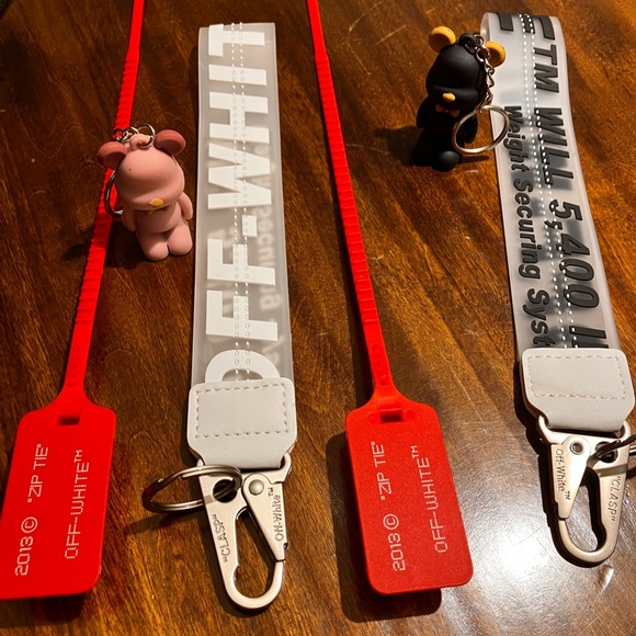 Off-White | Accessories | Offwhite Key Wristlet Chain Pink And Black ...